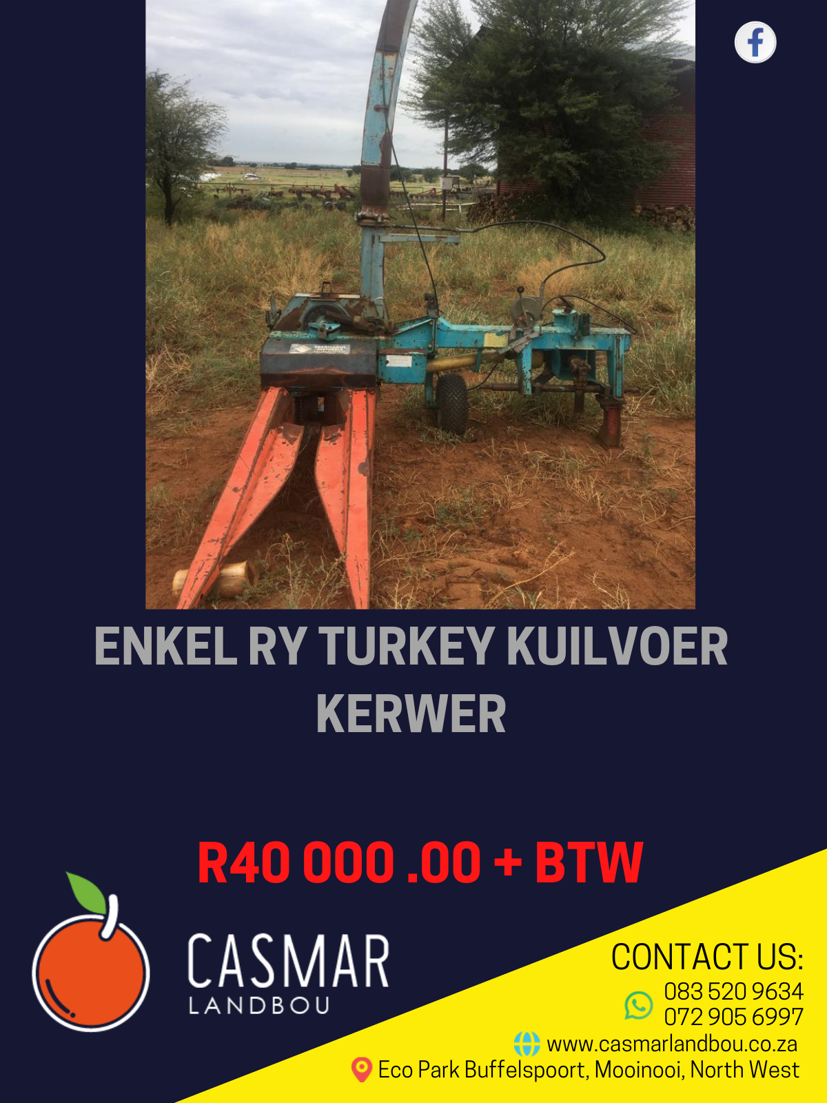 enkel ry Turkey kuilvoer kerwer – Casmar Landbou